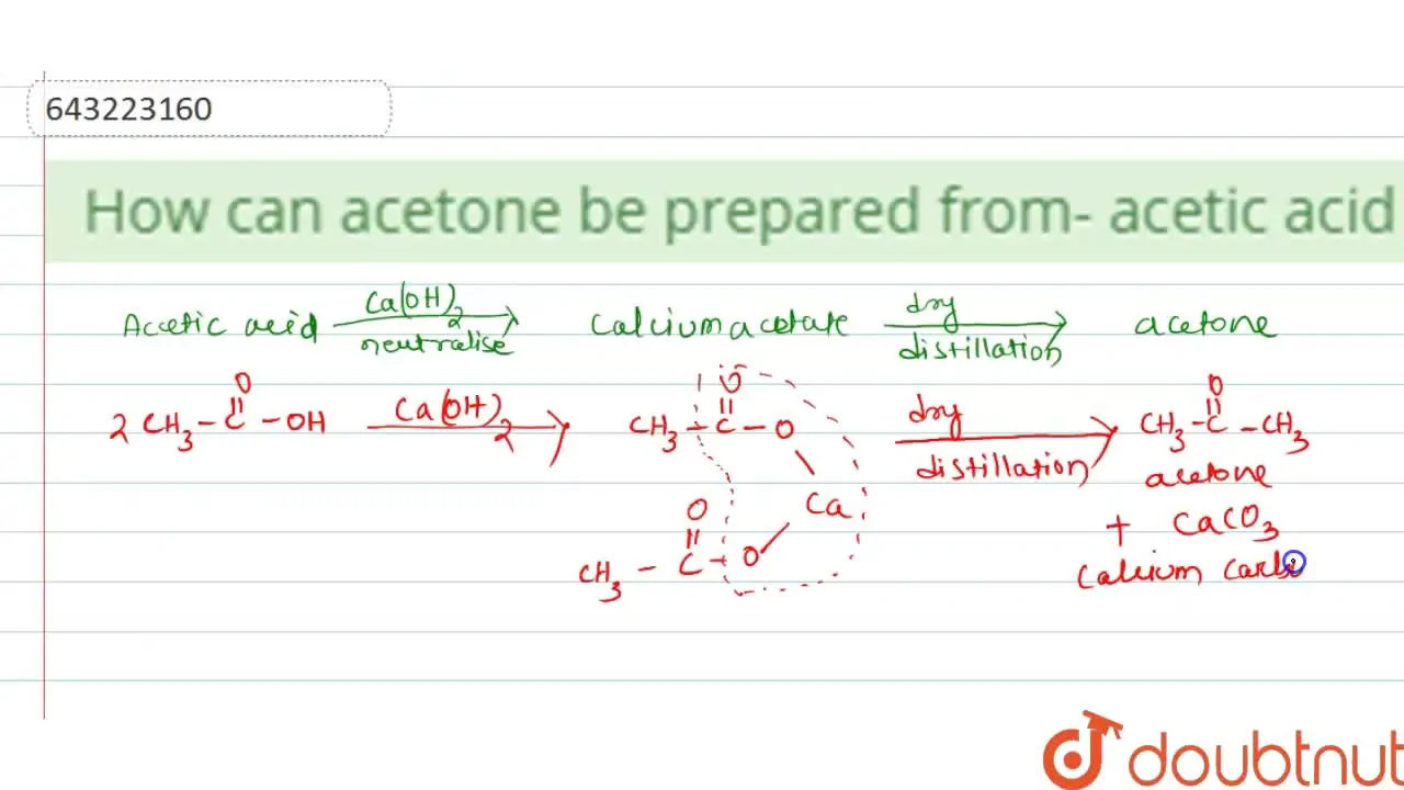 [Odia] How can acetone be prepared from- acetic acid