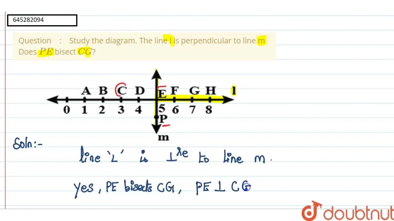 [Tamil] Study the diagram. The line l is perpendicular to line m Does