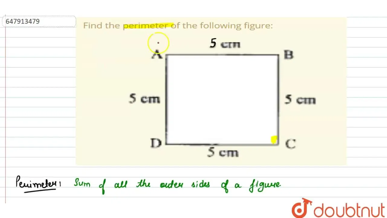 [Punjabi] Find the perimeter of the following figure:
