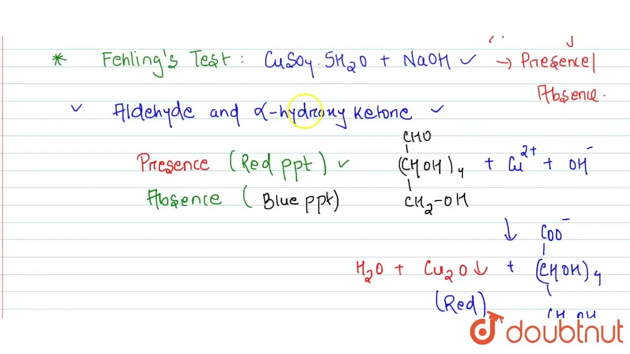 [Odia] What is Fehling's test? Explain with example.