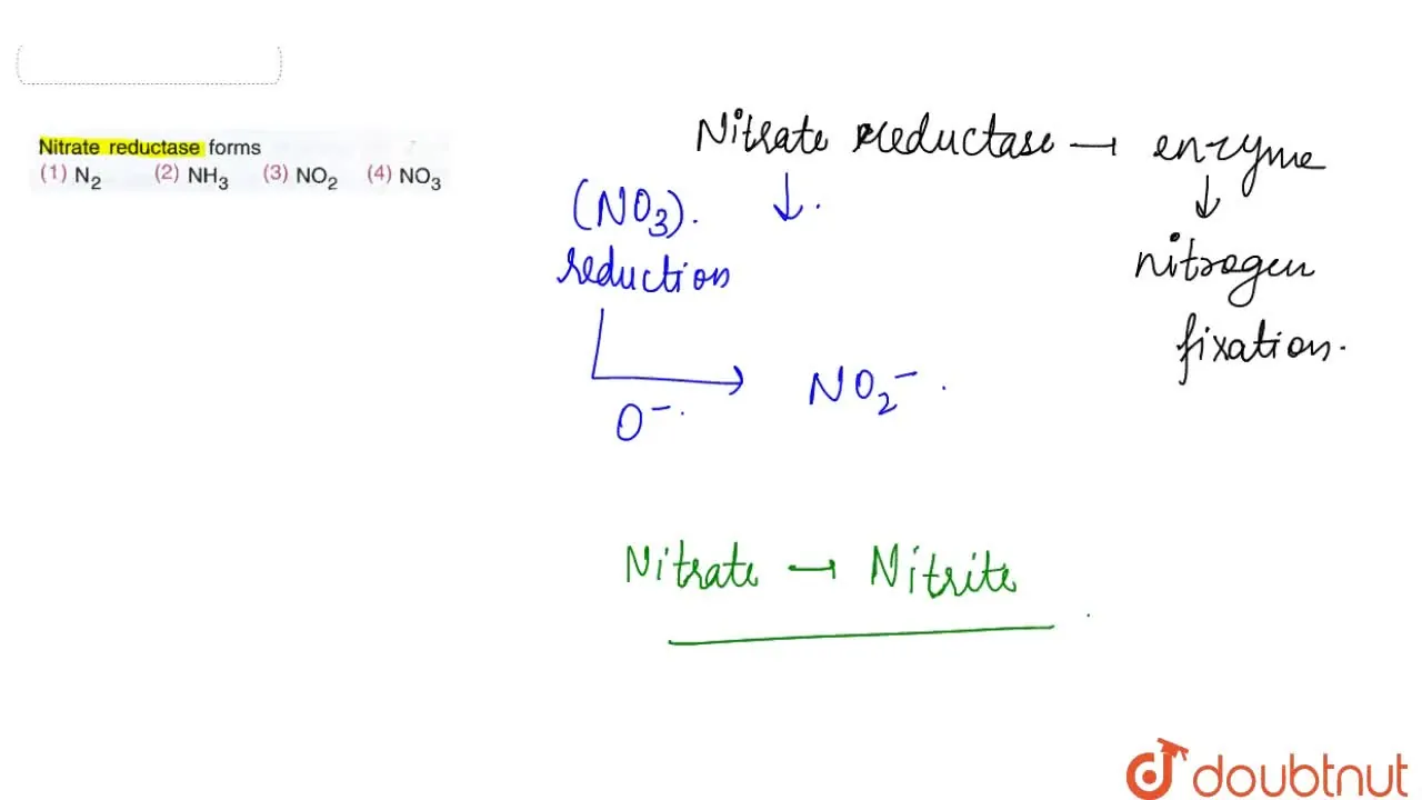 Nitrate reductase forms