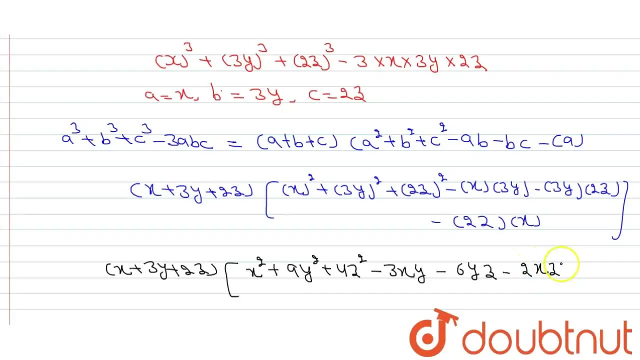 [Punjabi] Factorize:x^3+27y^3+8z^3-18xyz.