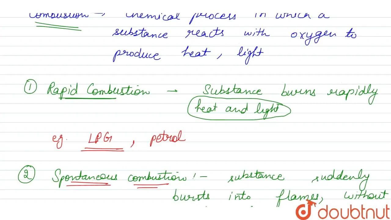 [Punjabi] Explain different types of combustion along with examples.
