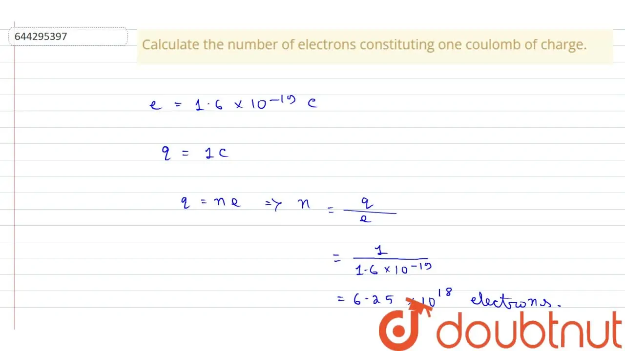 [Assamese] Calculate the number of electrons constituting one coulomb