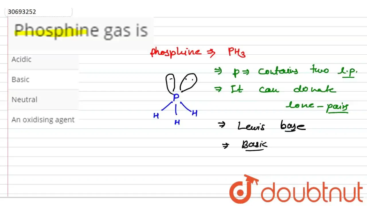 Phosphine gas is