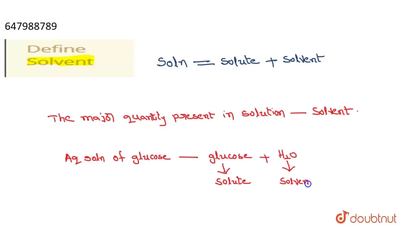 [Telugu] Define Solvent