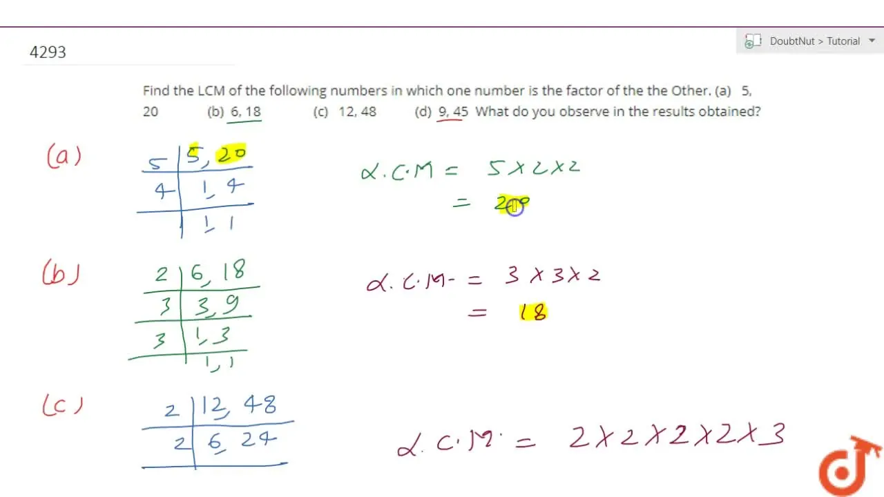 Find the LCM of the following numbers in which one number is the fact