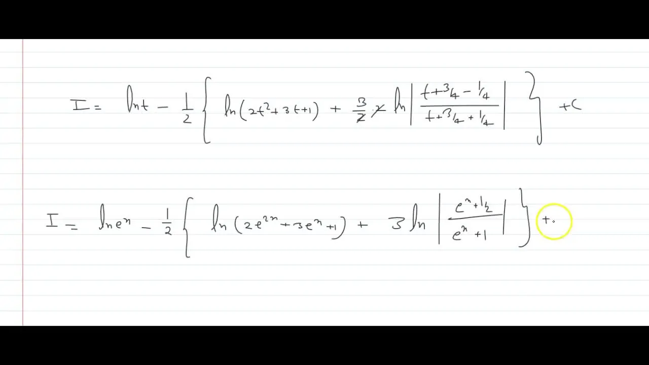 int1/(1+3e^x+2e^(2x))dx