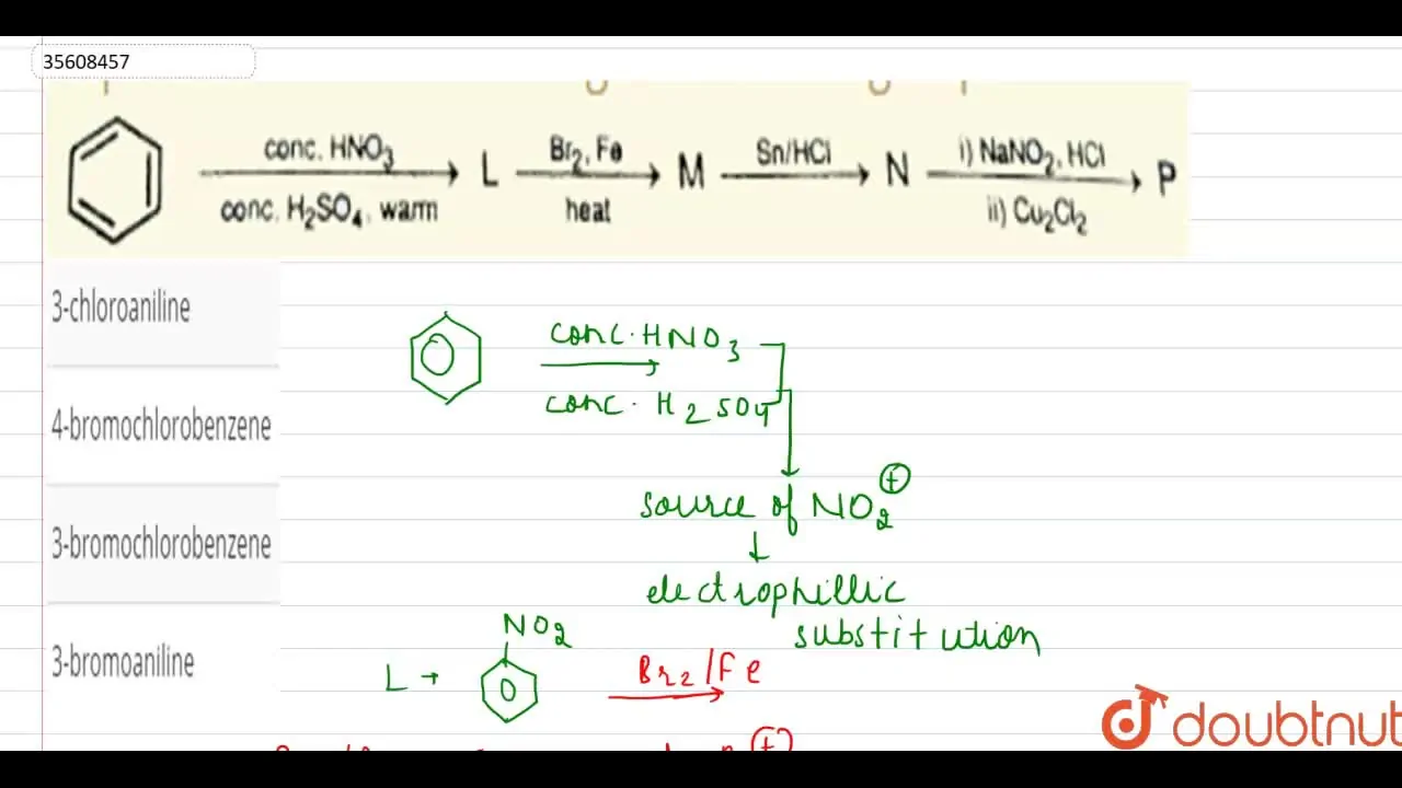 The product P obtained through the following sequence of reactions is