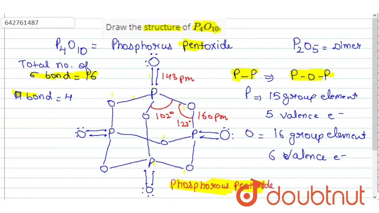 [Punjabi] Draw the structure of P4O10.