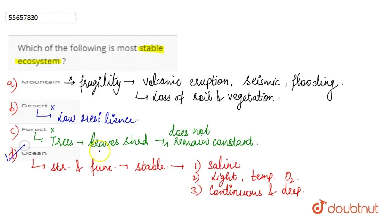 Which of the following is most stable ecosystem