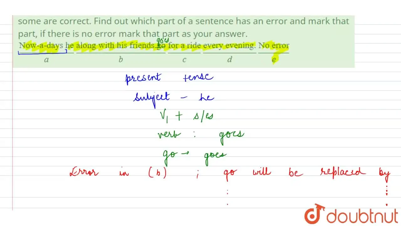 Directions Some of the following sentences are grammatically incorrect