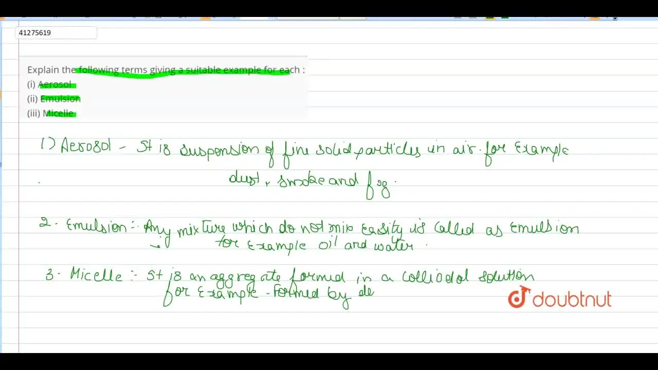 Explain the following terms giving a suitable example for each : (i)