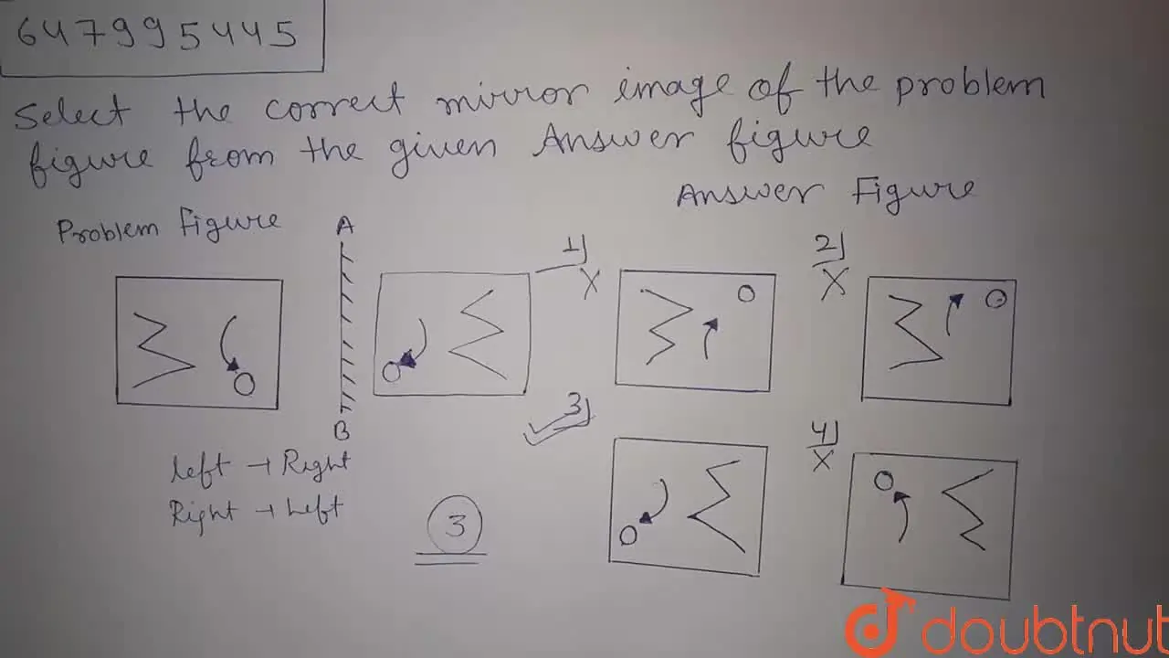 Select the correct mirror image of the Problem Figure from the given A