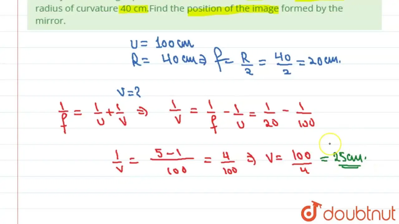 [Punjabi] An object 8 cm long is placed at a distance of 100 cm from a