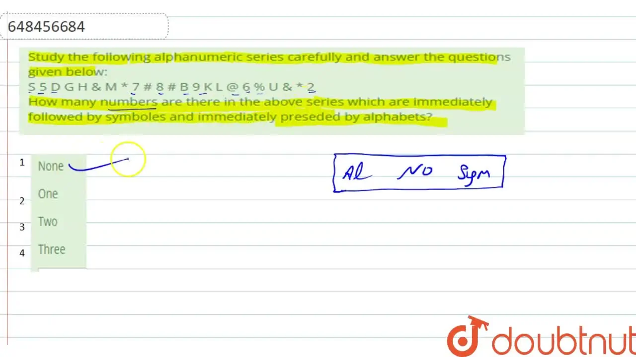 Study the following alphanumeric series carefully and answer the quest