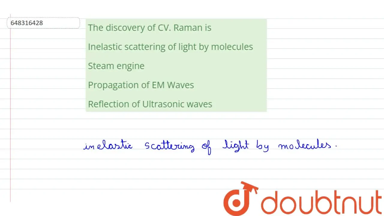 What is the discovery of C.V. Raman