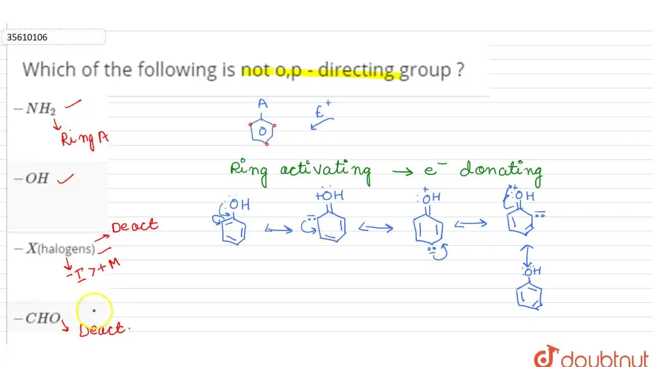 Which of the following is not o,p - directing group