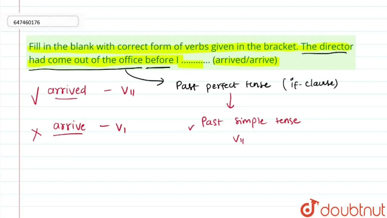 Fill in the blank with correct form of verbs given in the bracket. The