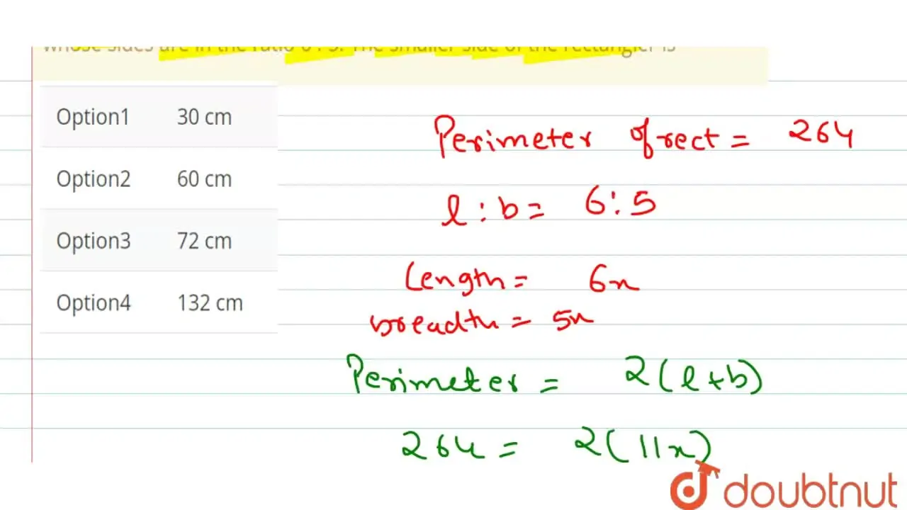 A circular wire of length 264 cm is cut and bent in the form of a rect