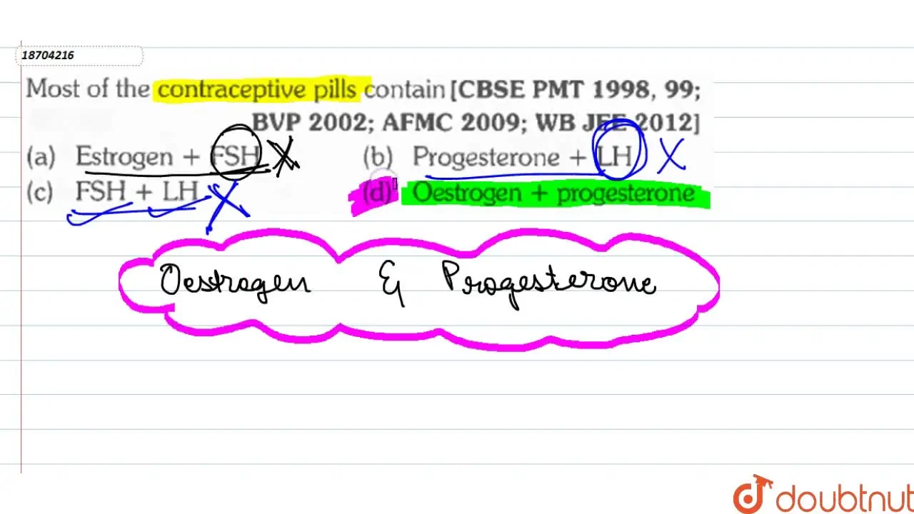 Most of the contraceptive pills contain