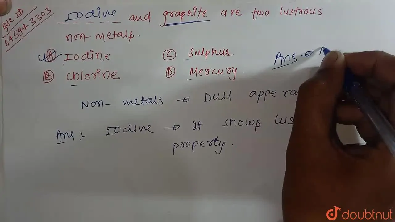 and graphite are two lustrous non-metals.