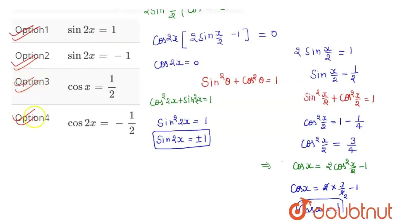 The equation 2 sin "" (x)/2 cos^2 x - 2 sin"" (x)/2 sin^2 x = cos^2