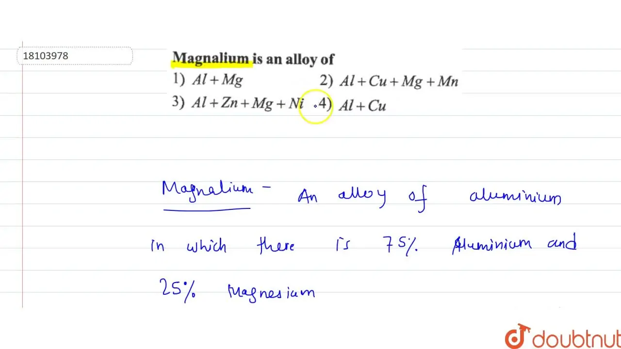 magnalium is an alloy of