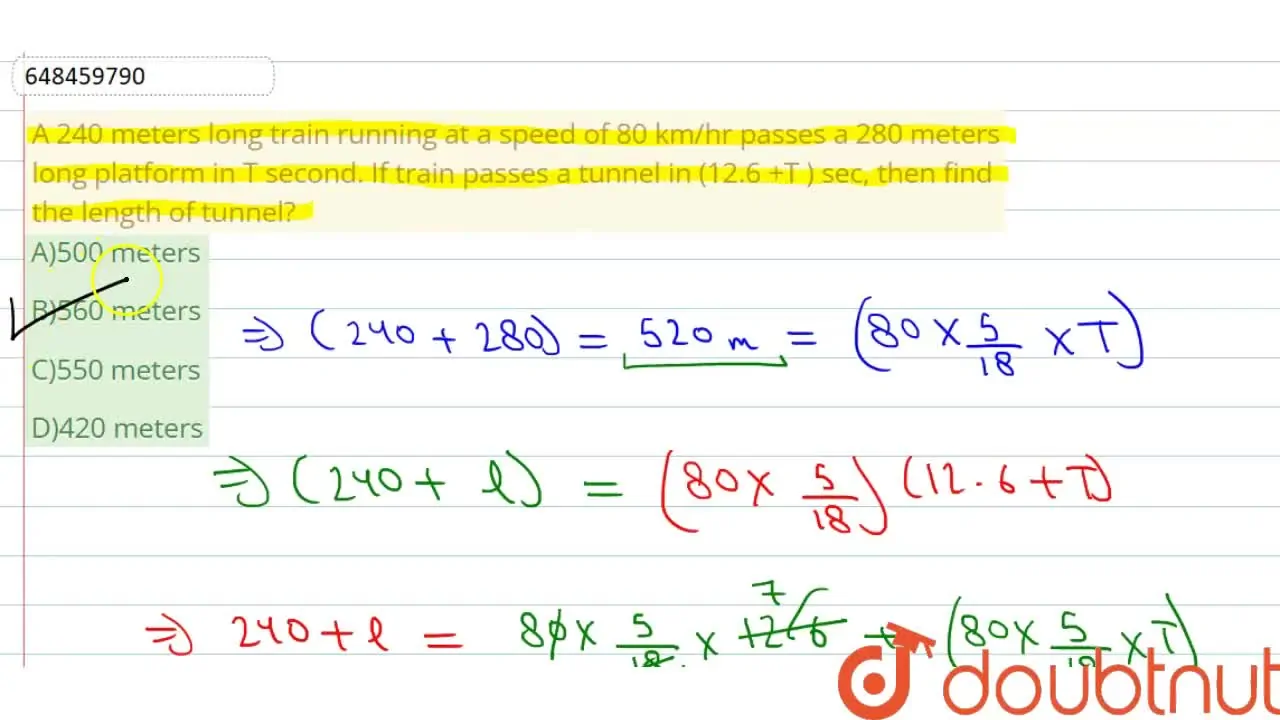 A 240 meters long train running at a speed of 80 km/hr passes a 280 me