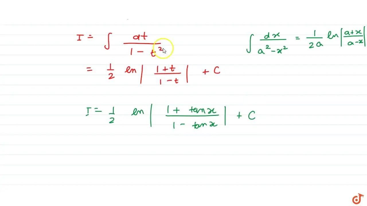 int(1+tan^2x)/(1-tan^2x)dx