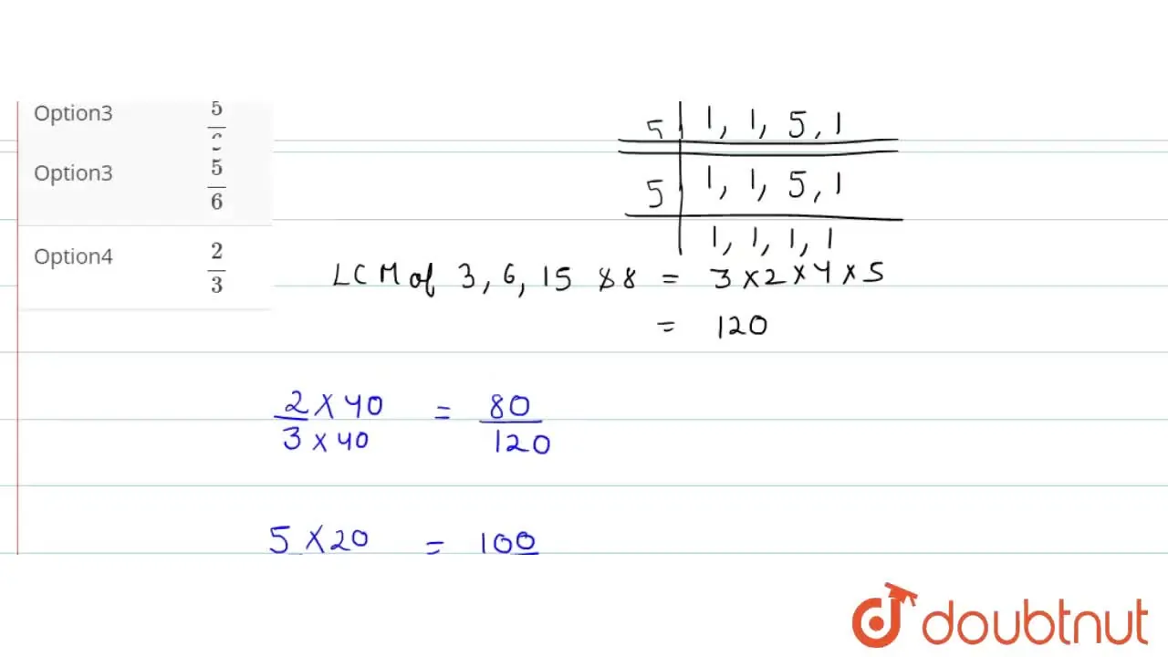 The greatest fraction among (2)/(3),(5)/(6),(11)/(15) and (7)/(8)
