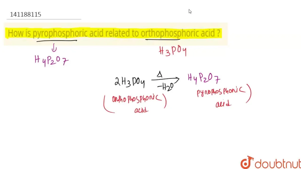 How is pyrophosphoric acid related to orthophosphoric acid