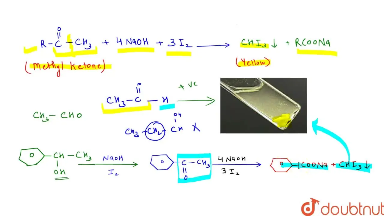 Class 12 Organic Chemistry | Iodoform Test | Test for Carbonyl Compoun
