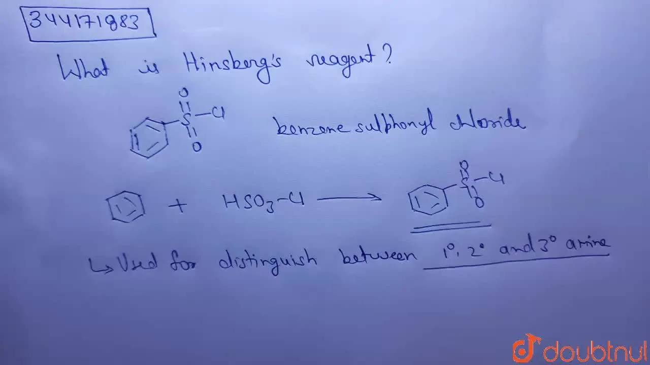 What is Hinsberg's reagent