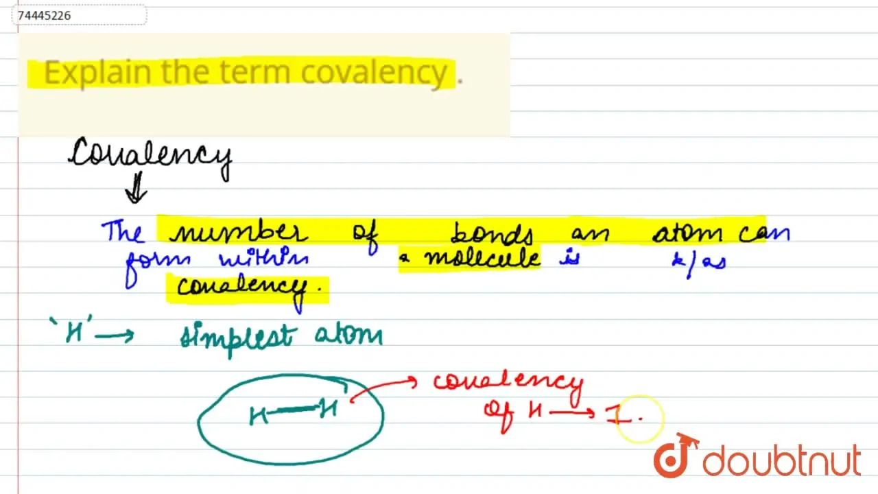 Explain the term covalency