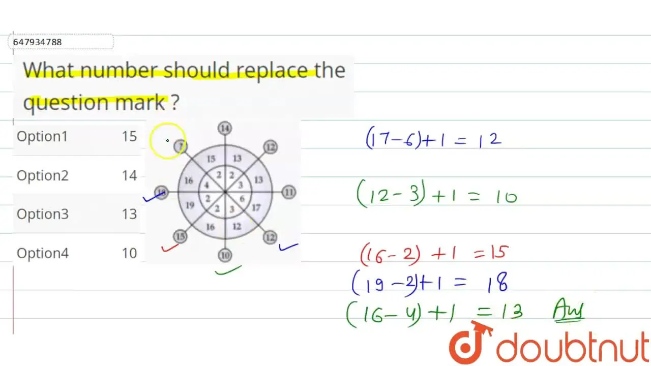 What number should replace the question mark