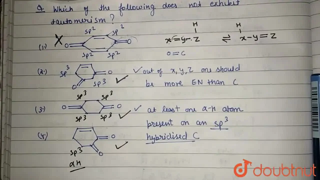 Which of the following does not exhibit tautomerism?