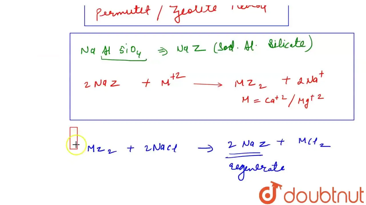 Describe permutit process for softening of hard water.
