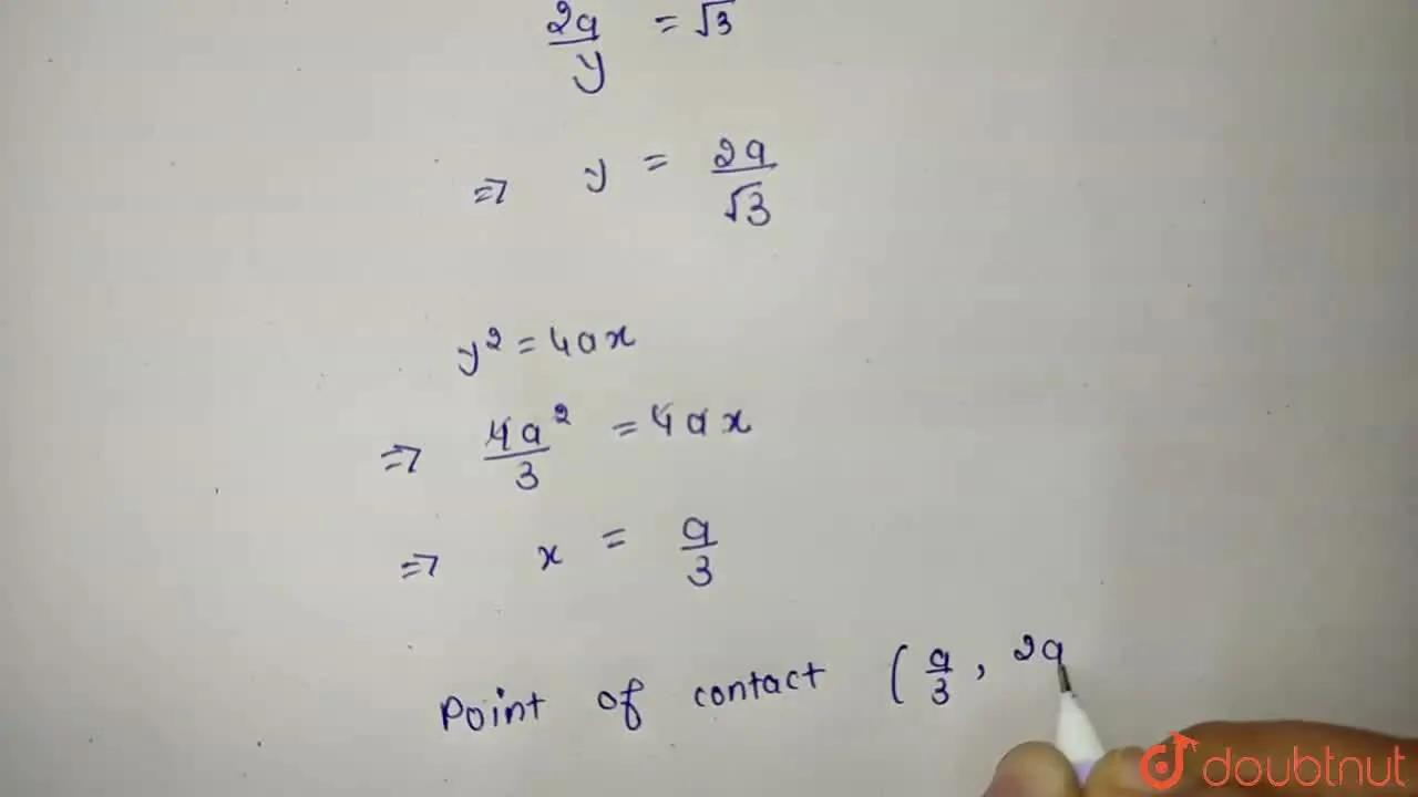 A tangent to the parabola y^(2) = 4ax makes an angle of 60^(@) with th