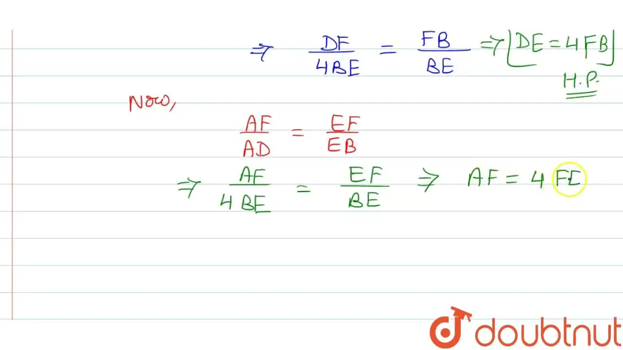 In the figure ,ABCD is a parallelogram and E divides BC in the ratio 1