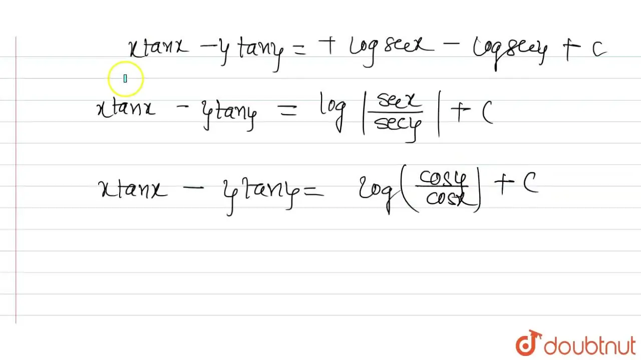 x cos^(2)y dx = y cos^(2)x dy