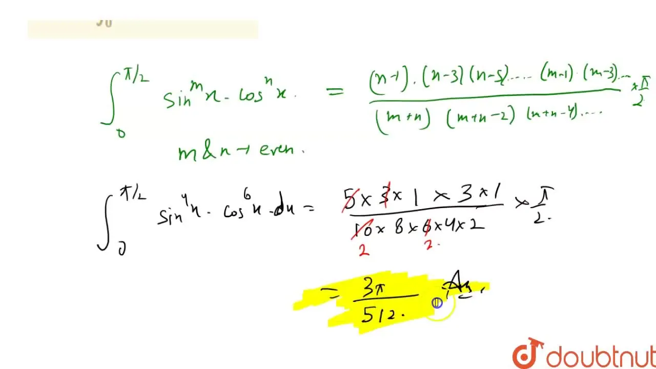 Evaluate int (0)^(pi//2) sin^(4) x. cos^(6) x dx.