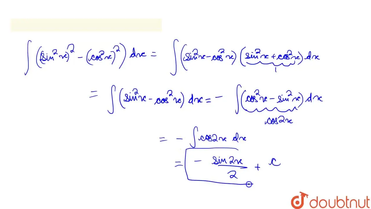 int(sin^(4)x-cos^(4)x)dx=