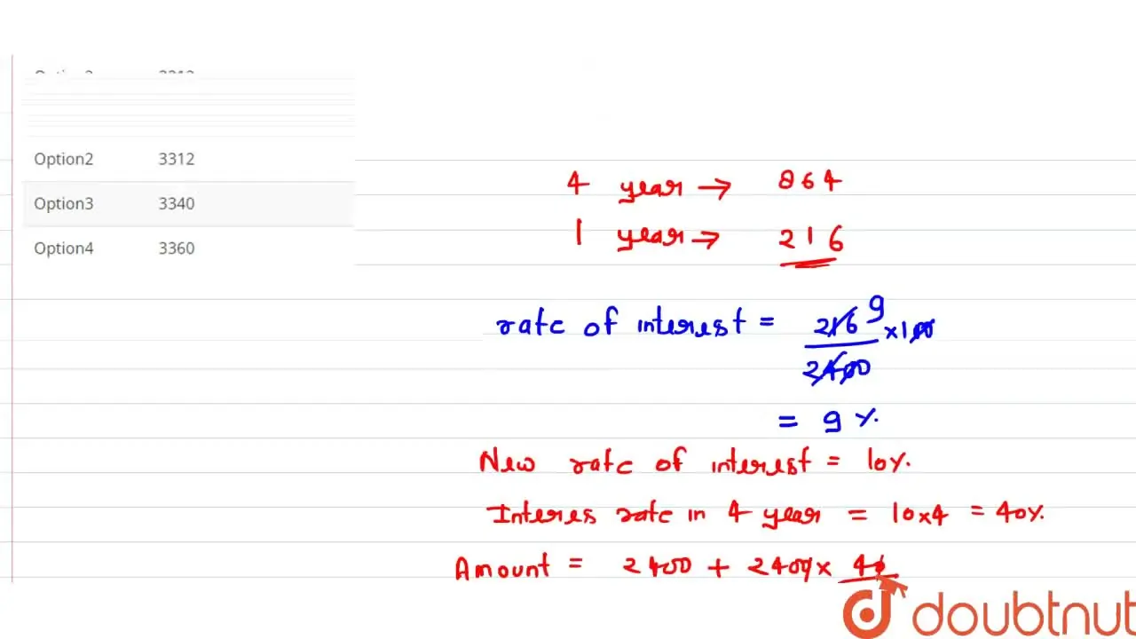 A Sum Of 2400 Amounts To 3 264 In 4 Years At A Certain Rate Of Simple A Sum Of 2400 Amounts To 3 264 In 4 Years At A Certain Rate Of Simple
