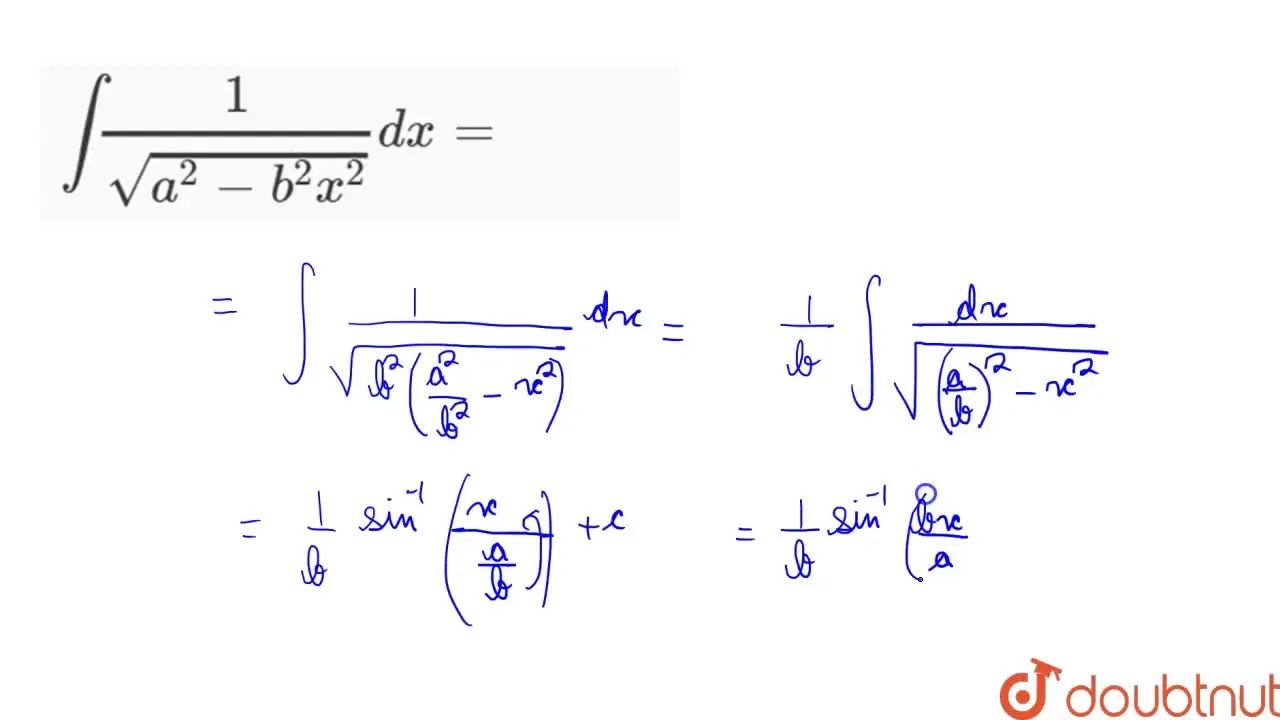int(1)/(sqrt(a^(2)-b^(2)x^(2)))dx=