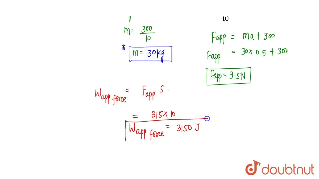 Calculate the work done in lifting a 300 N weight to a height of 10 m