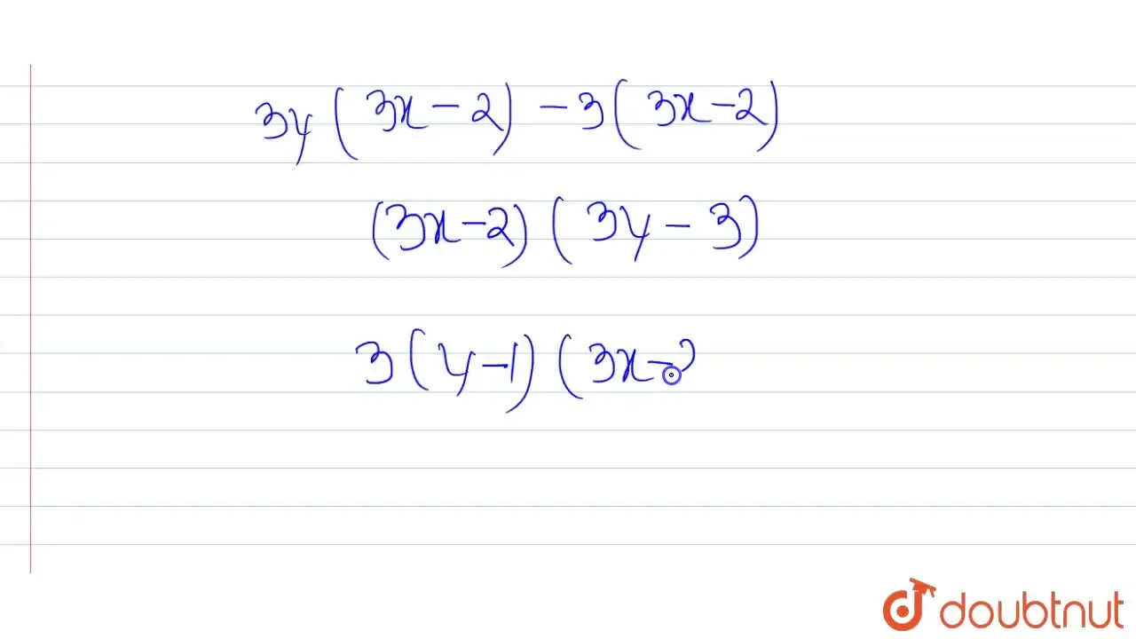 6xy-4y+6-9x के गुणनखंड कीजिए।