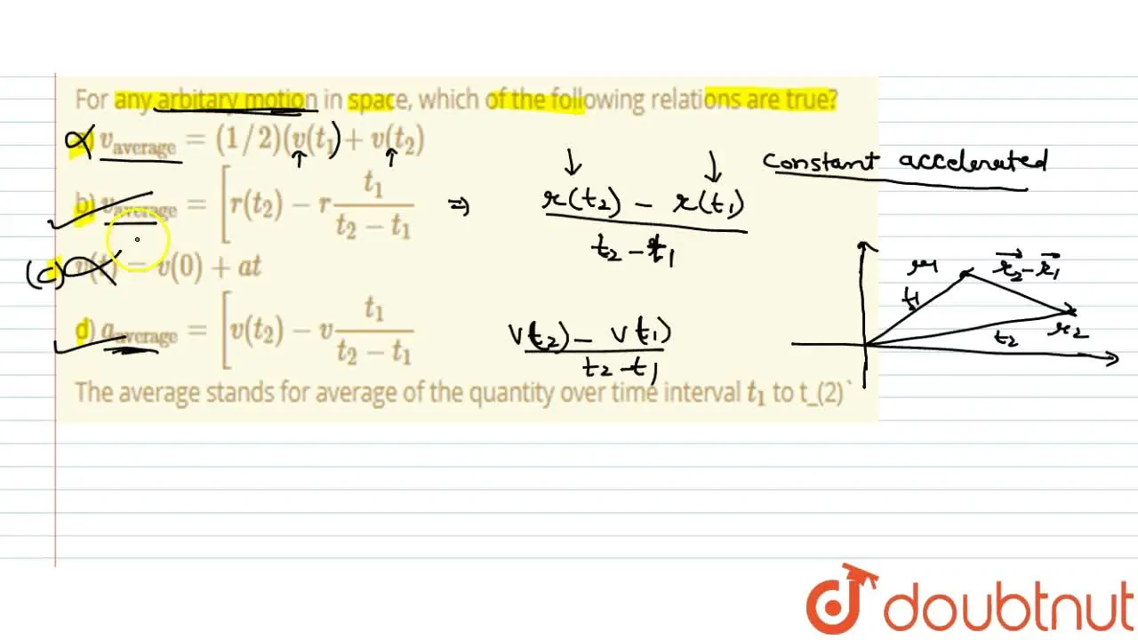 vecv(t) = vecv(0) + veca t