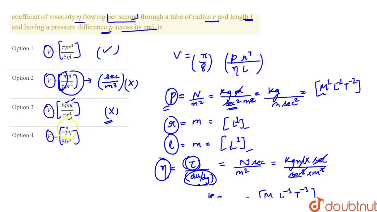 A dimensionally consistent relation for the volume V of a liquid of co