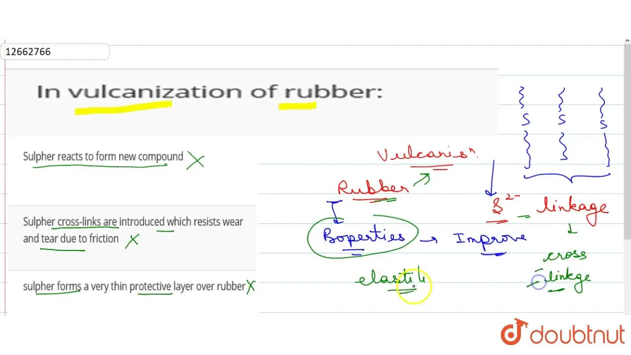 In vulcanization of rubber:
